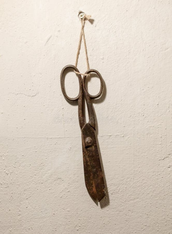 Pair Scissors Hanging Wall Stock Photos - Free & Royalty-Free Stock ...