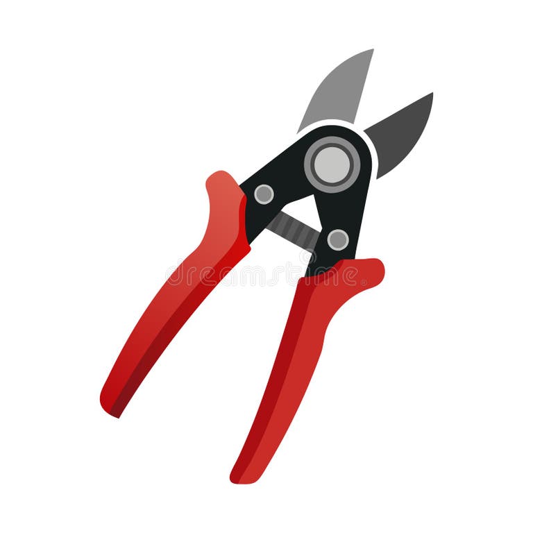 A Pair of Scissors with a Red Handle and a Black Tip Stock Photo ...