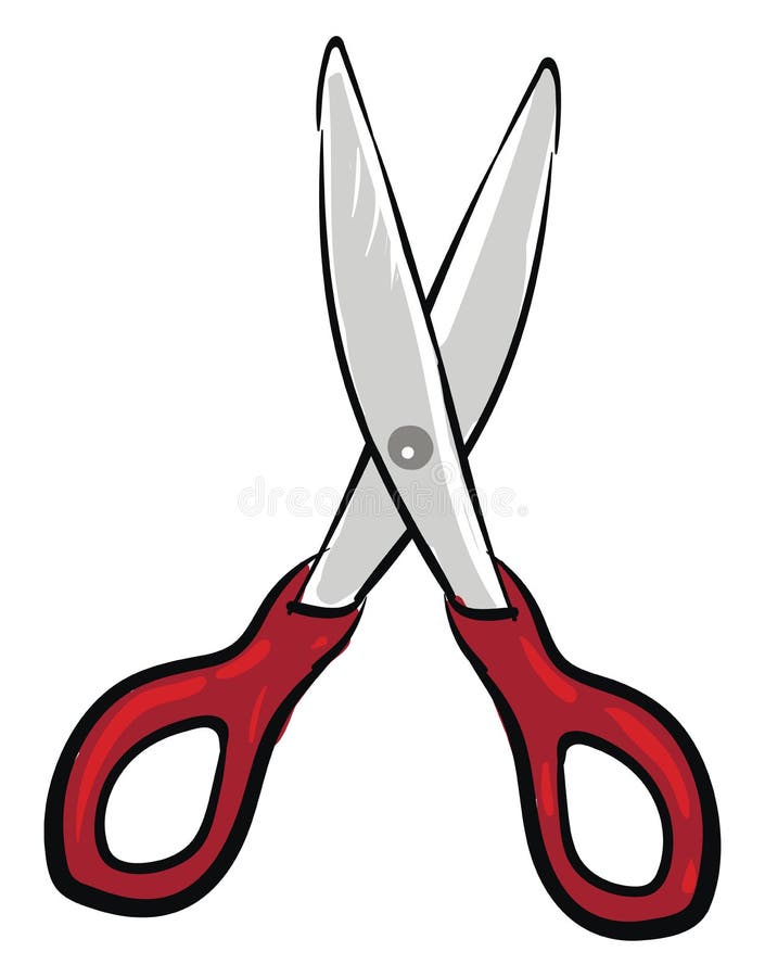 Red 2 Scissors, Vector or Color Illustration Stock Vector ...