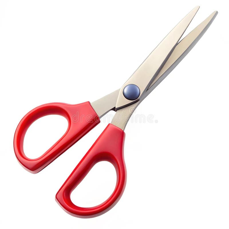 A Pair of Scissors with Sharp Metal Blades and Ergonomic Handles Stock ...