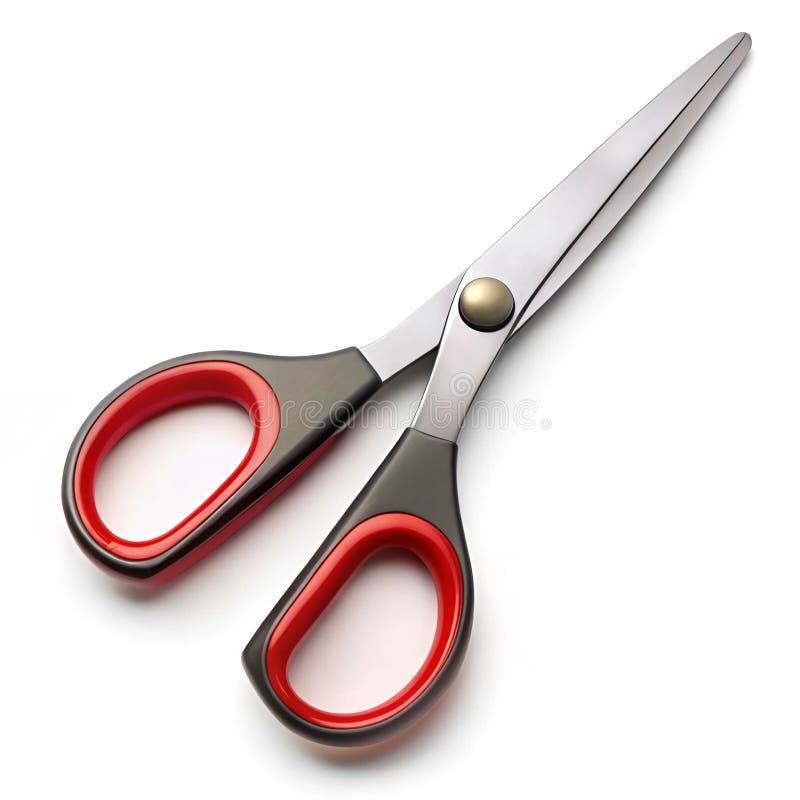 A Pair of Scissors with Sharp Metal Blades and Ergonomic Handles Stock ...