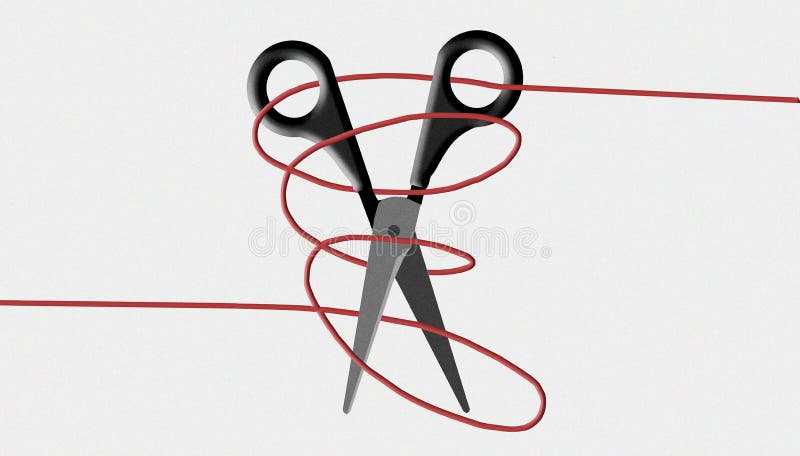 A Pair of Scissors is Tangled in String in What Can Be a Metaphor for ...