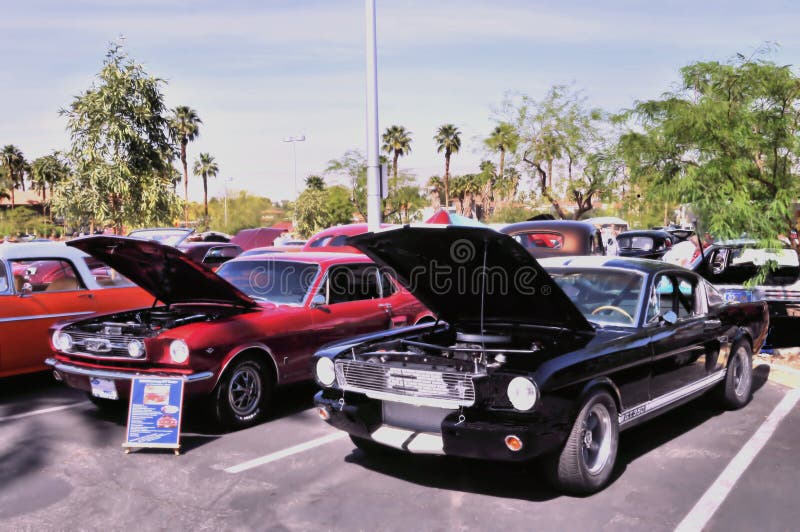 A Pair of Sharp Looking First Generation Mustangs Editorial Photo ...