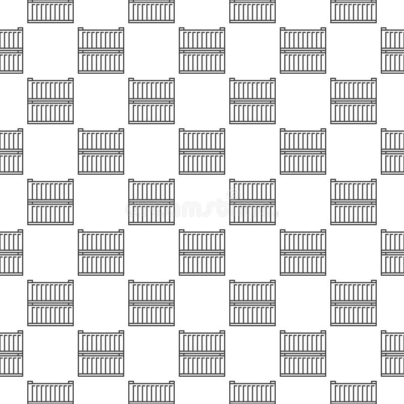 Pair of Shipping Containers Vector Delivery Concept Line Seamless ...