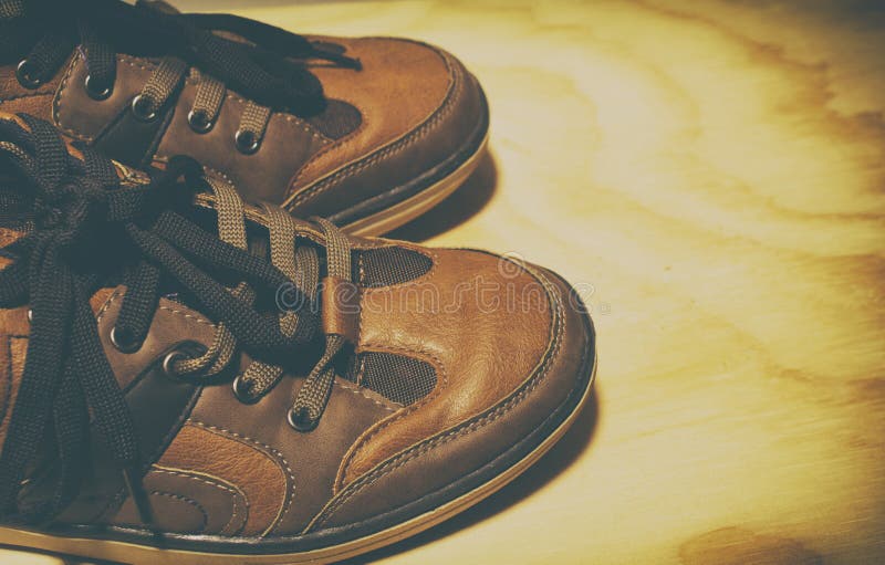 Pair of Shoes with a Retro Vintage Style Stock Photo - Image of fashion ...