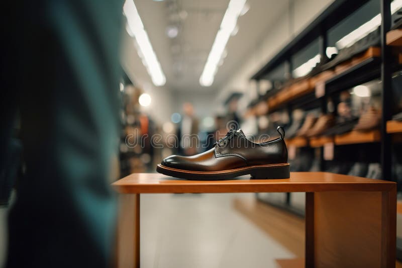 A Pair of Shoes Sitting on Top of a Wooden Table. AI Generative Image ...
