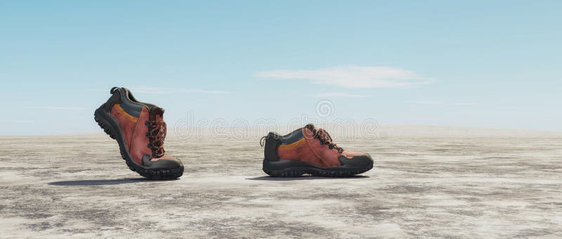Pair of shoes walking stock illustration. Illustration of pressure ...