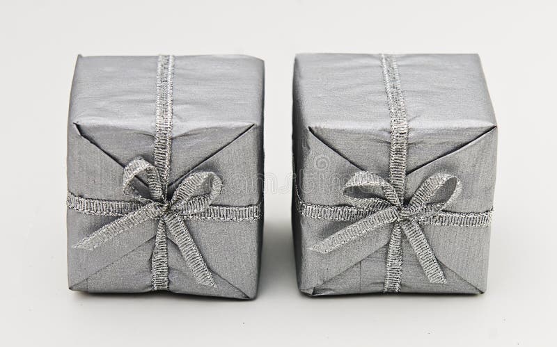 Silver presents stock image. Image of birthday, holiday - 1659465