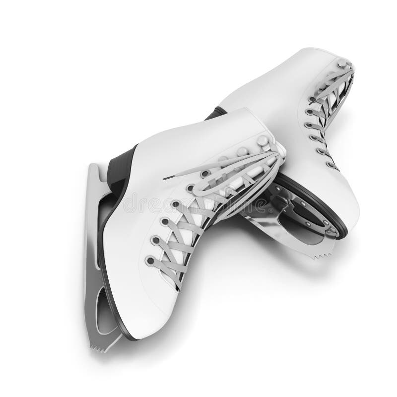 Figure skates side view stock illustration. Illustration of gliding ...