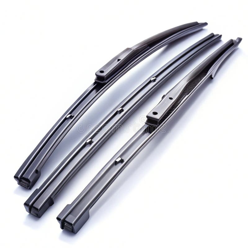 Pair of Sleek Automotive Windshield Wipers Modern Design Essential for ...