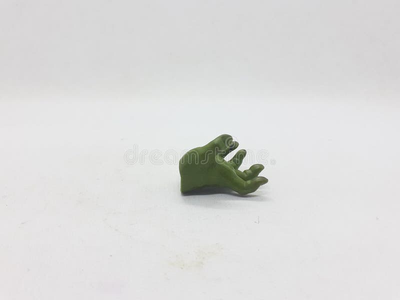 A Pair of Small Action Figure Hands on White Isolation Background Stock ...