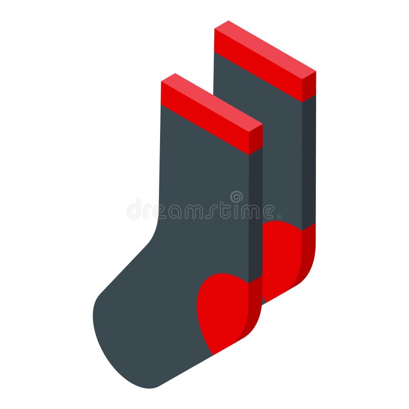 Pair of Socks Lying Isometric Icon Vector Illustration Stock Vector ...
