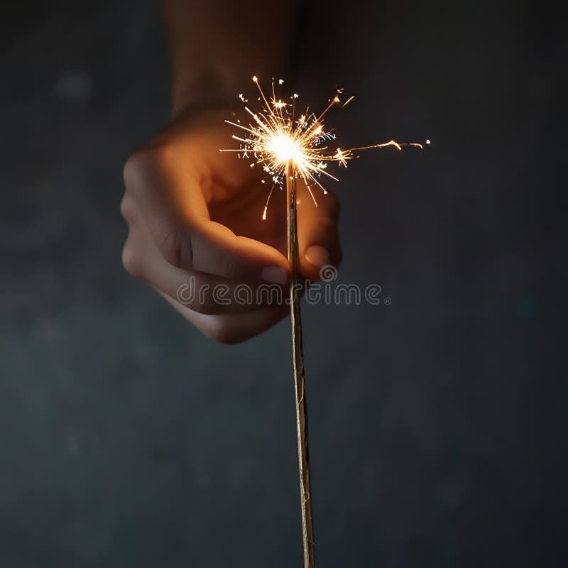 Two Sparklers, Double Sparks, Double Fun, Twin Flames of Joy. AI ...