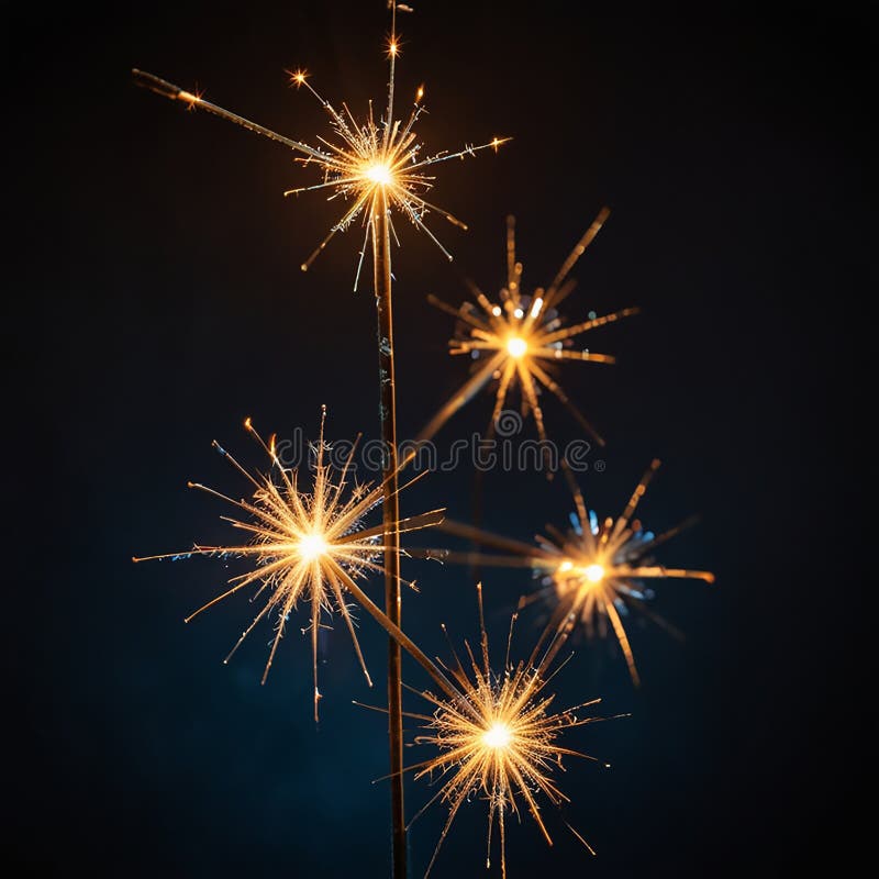 Two Sparklers, Double Sparks, Double Fun, Twin Flames of Joy. AI ...