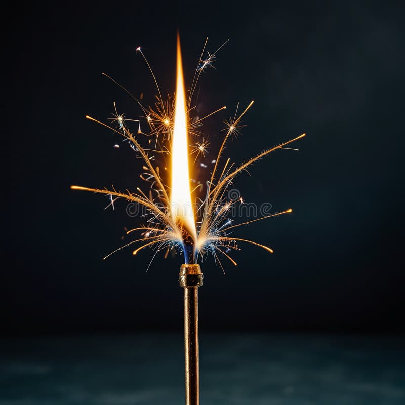 Two Sparklers, Double Sparks, Double Fun, Twin Flames of Joy. AI ...