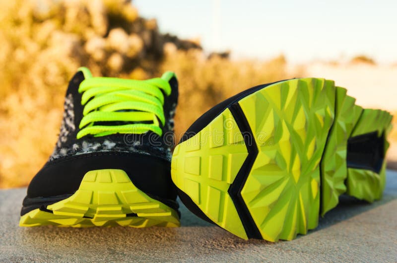 Pair of Sport Shoes Outdoors Stock Image - Image of outdoors, trendy ...