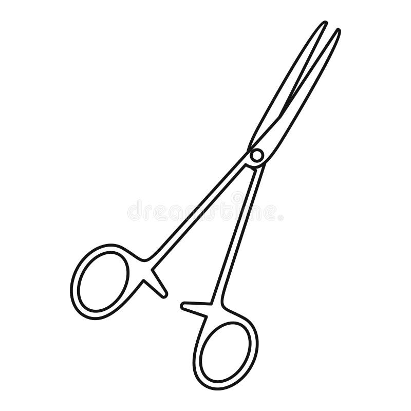 Pair of Stainless Steel Surgical Forceps Icon Stock Vector ...