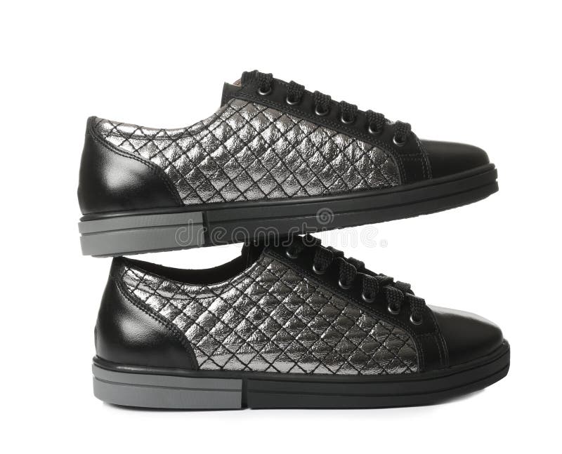 Pair of Stylish Modern Shoes Stock Photo - Image of hipster, leather ...