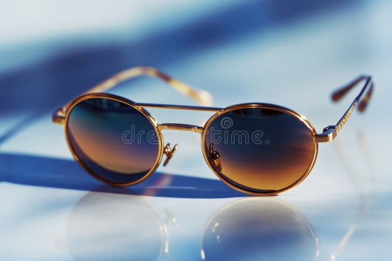 A Pair of Sunglasses Placed on a Table, Possibly for Display or Storage ...