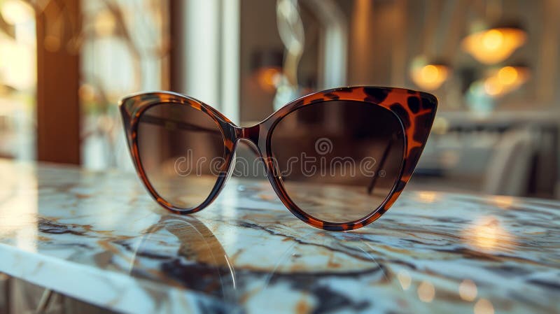 A Pair of Sunglasses on a Table. Stock Photo - Image of outdoor, vision ...