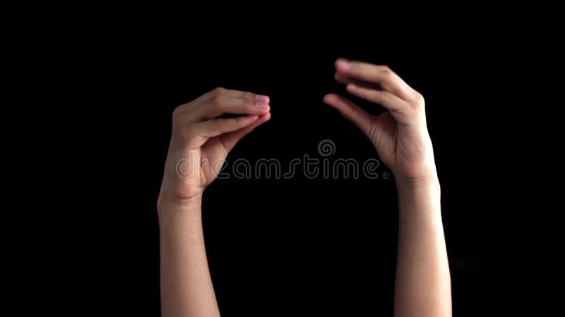Pair of Human Hands Coming Up and Showing Demonstrating Hakini Yoga ...