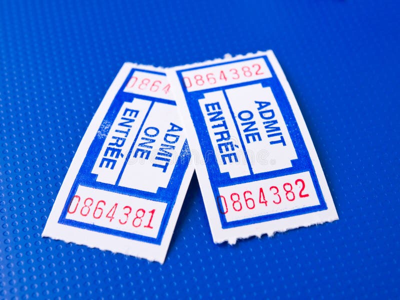 Blank Blue Raffle Ticket Isolated on White Plain Cut Out Stock Image ...