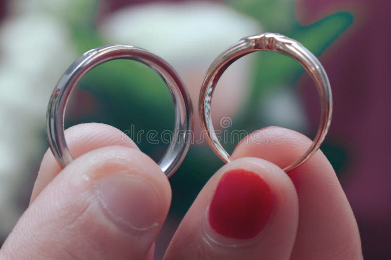 A Pair of Twin Rings for a Wedding Stock Image - Image of ceremony ...