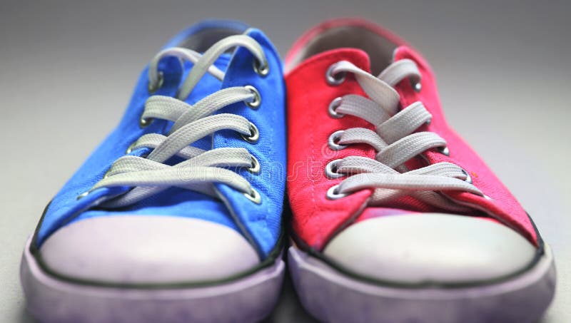 Pair of used gym shoes stock image. Image of wear, shoes - 45393837