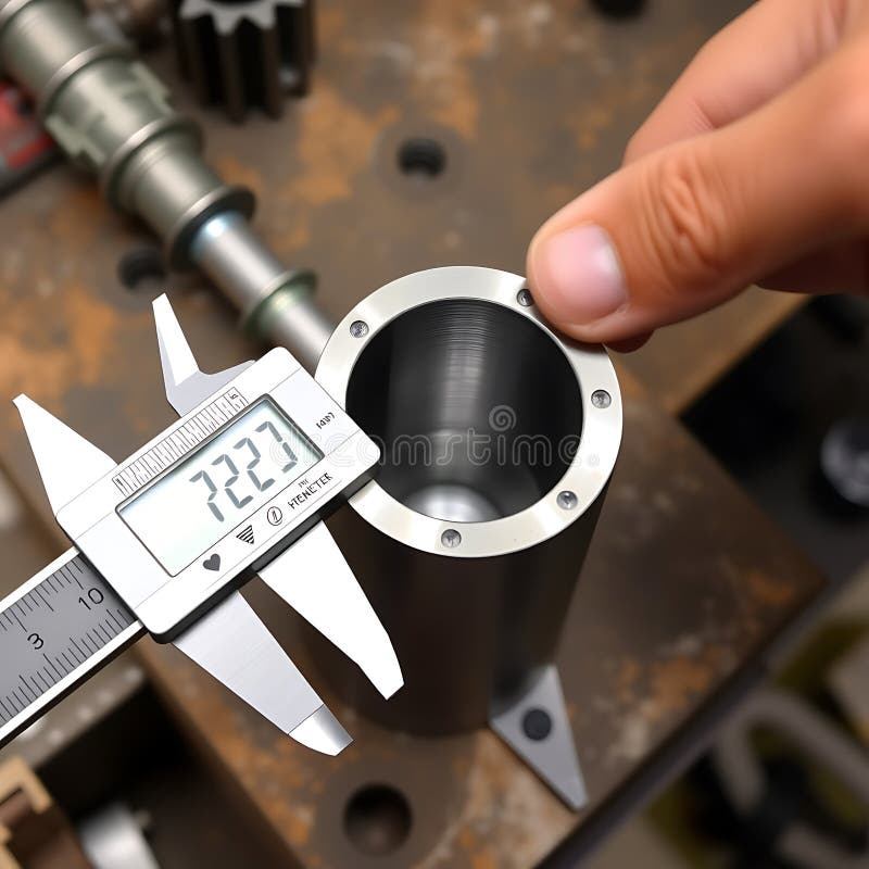 A Pair of Vernier Calipers Measuring the Internal Diameter of a Metal ...