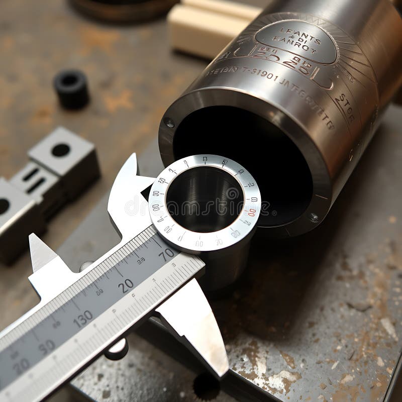A Pair of Vernier Calipers Measuring the Internal Diameter of a Metal ...