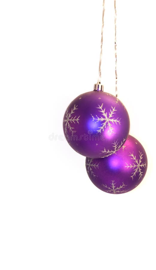 Pair of violet balls stock photo. Image of silver, holiday - 11722210