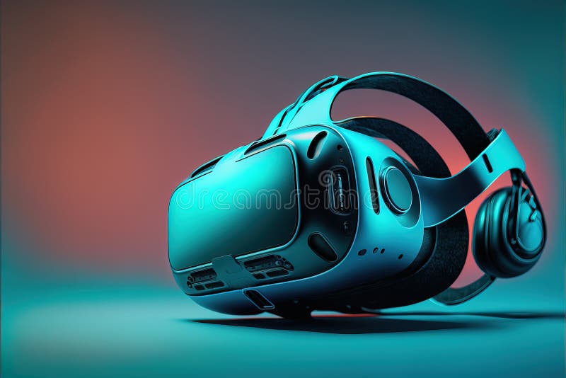 A Pair of Virtual Headsets Sitting on Top of a Table Next To a Computer ...