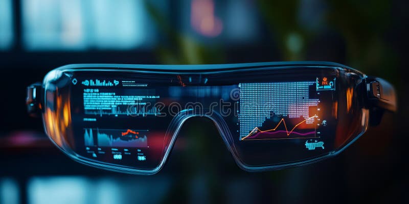 Pair of Virtual Reality Goggles with a Screen on the Front Stock ...