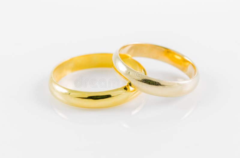 Connected Shiny Gold & Silver Ring Stock Image - Image of accessory ...