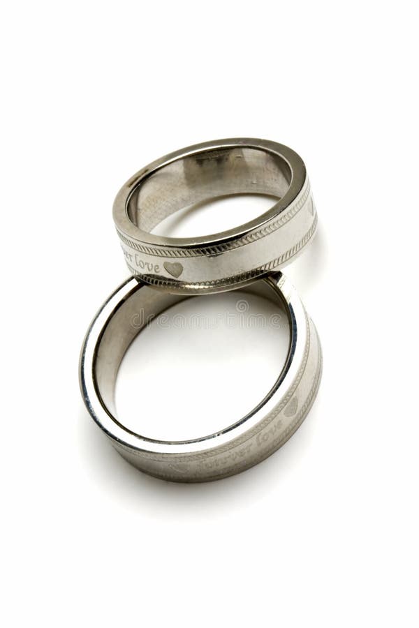 A Pair Of Wedding Rings Bands Stock Photo - Image of circle, concentric ...