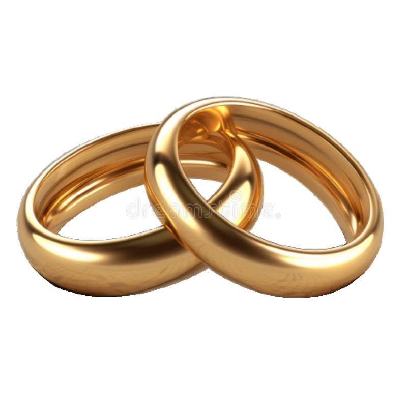 Pair of Wedding Rings on a White Background. Concept of Matrimonial ...