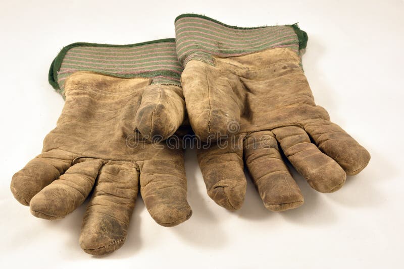 Pair of well used gloves stock photo. Image of work, used - 83395200