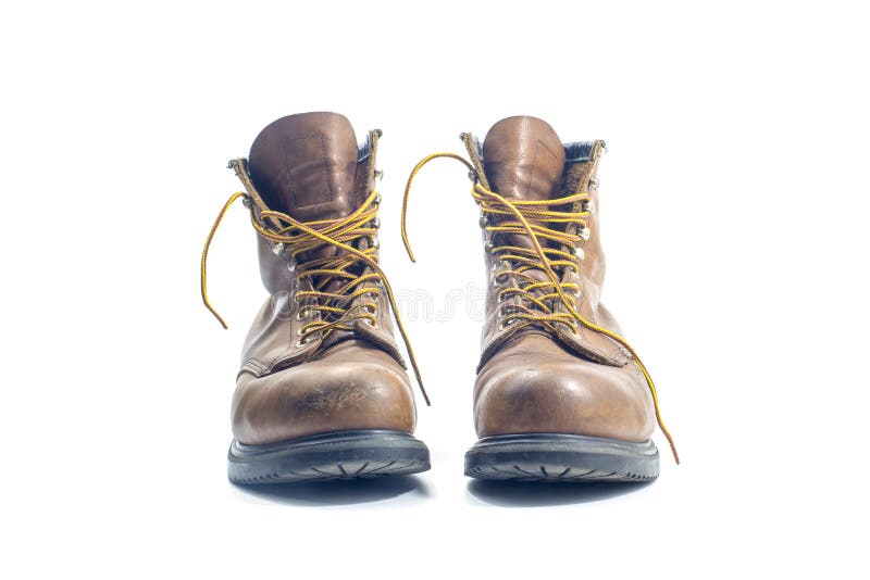 A Pair of Well Worn Work Boots Stock Photo - Image of boot, pair: 148790572