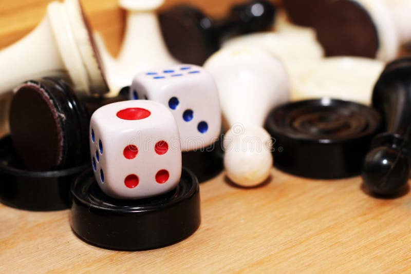 A Pair White of Dice and Chess Stock Image - Image of pair, game: 101261987
