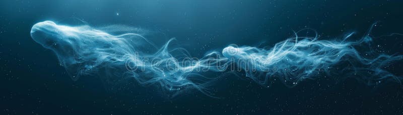 A Pair of White Ghost Floating Against a Dark and Horror Background ...