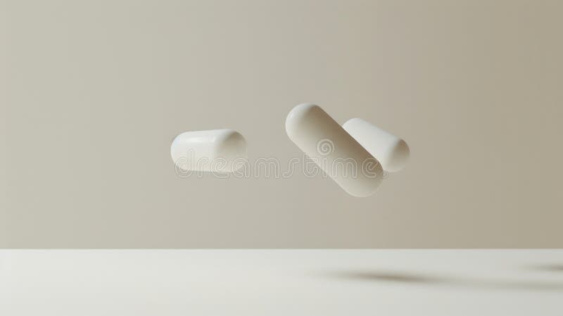 A Pair of White Objects Suspended in the Air Stock Image - Image of ...