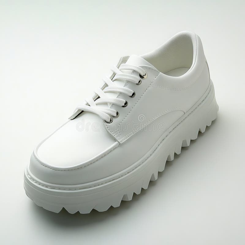 A Pair of White Shoes on a White Surface Stock Image - Image of design ...