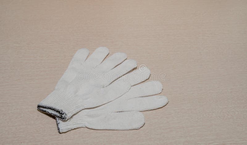Pair white work gloves stock photo. Image of glove, people - 167732422