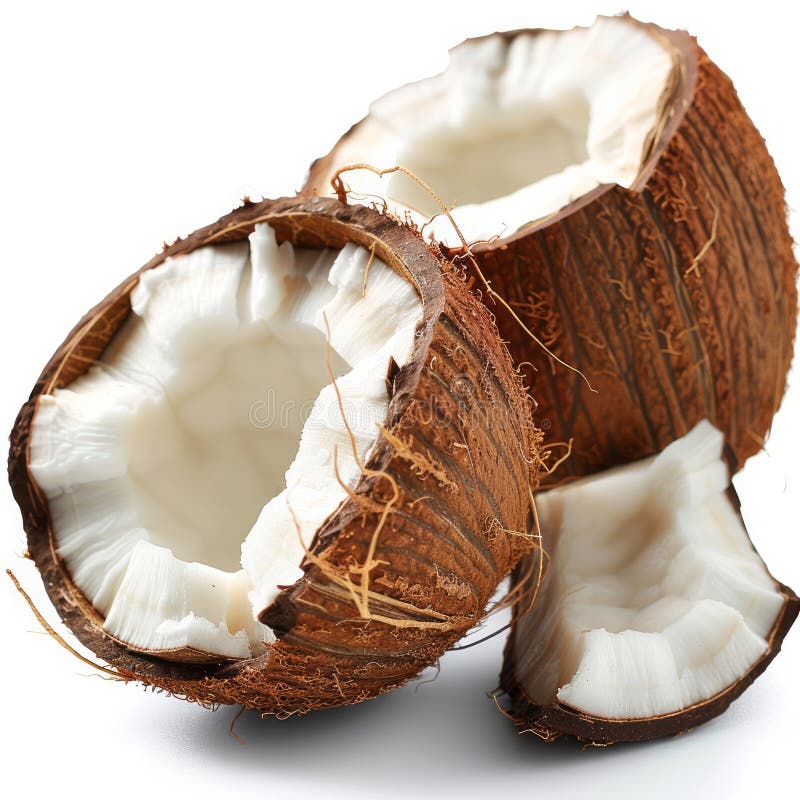 Two Coconuts Sitting Together Stock Photo - Image of generative ...