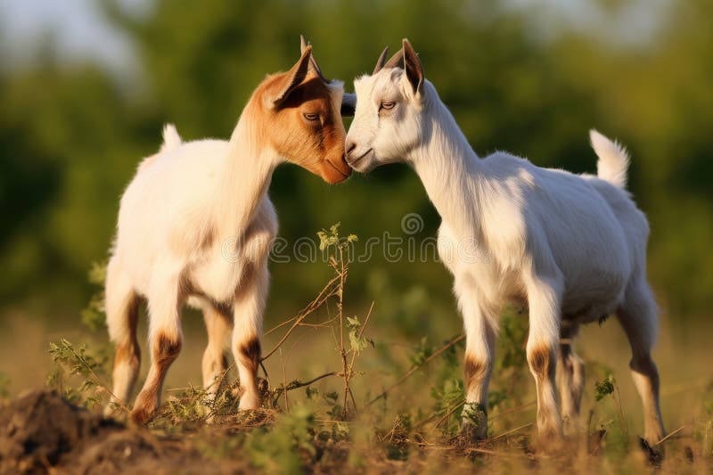Pair of Goats stock photo. Image of grazing, outdoors - 147986650