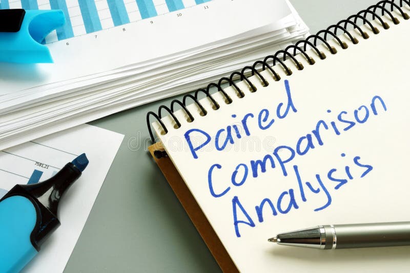 Paired Comparison Analysis Report. Stock Photo - Image of concept ...