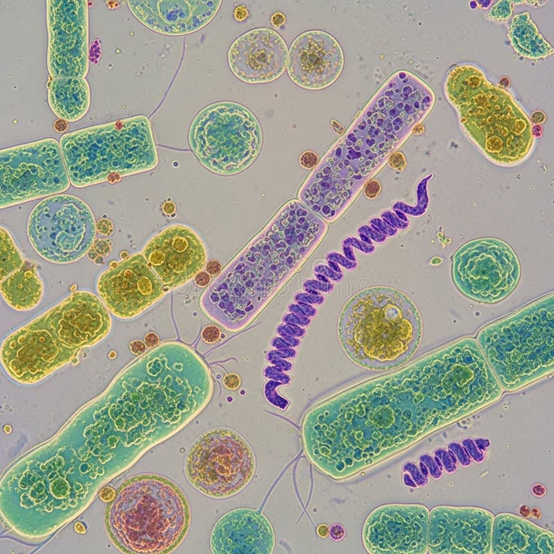 Diverse Microbial Forms Stock Illustrations – 180 Diverse Microbial ...