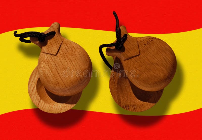 Paires De Castagnettes Avec Le Chemin Image stock - Image du bohémien ...