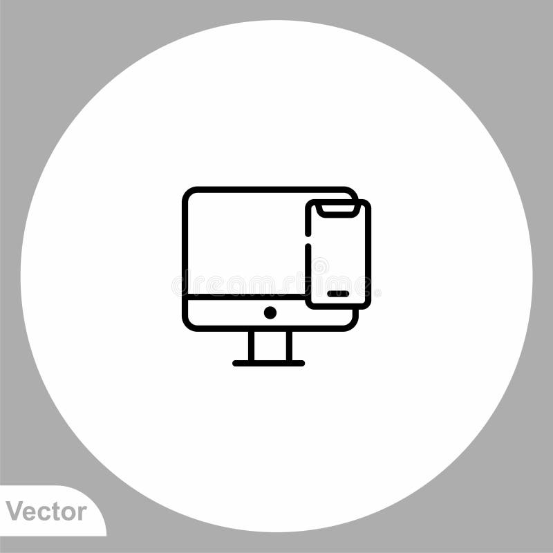 Pairing Device Vector Icon Sign Symbol Stock Vector - Illustration of ...
