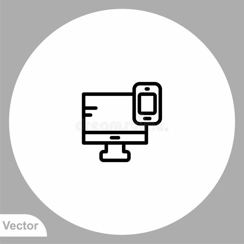 Pairing Device Vector Icon Sign Symbol Stock Vector - Illustration of ...